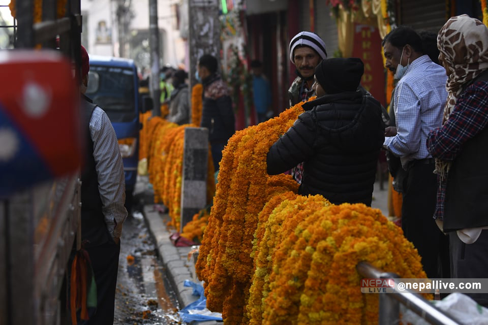 Flower garlands worth Rs 135 million estimated to be sold during Tihar ...