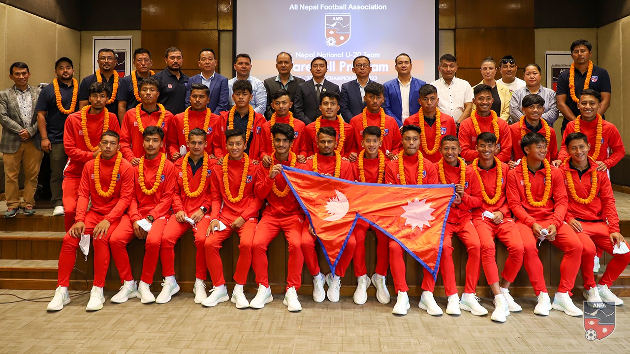 Nepali football team leaves for India to play U-20 SAFF Championship ...