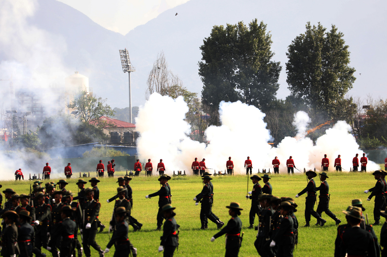 In pics: Phulpati feu de joie at Tundikhel - Nepal Live Today Nepal ...