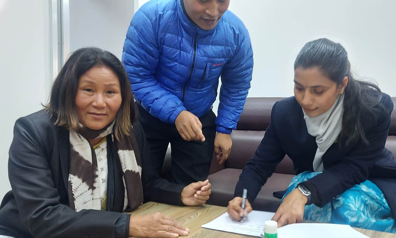 Indira Rana Magar of Rastriya Swatantra Party files candidacy for the ...